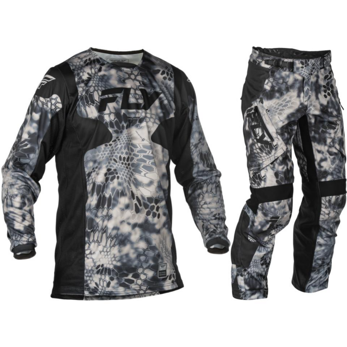 2025 Fly Racing Adult Patrol Kryptek Grey/Black Gear Combo (Over The B ...