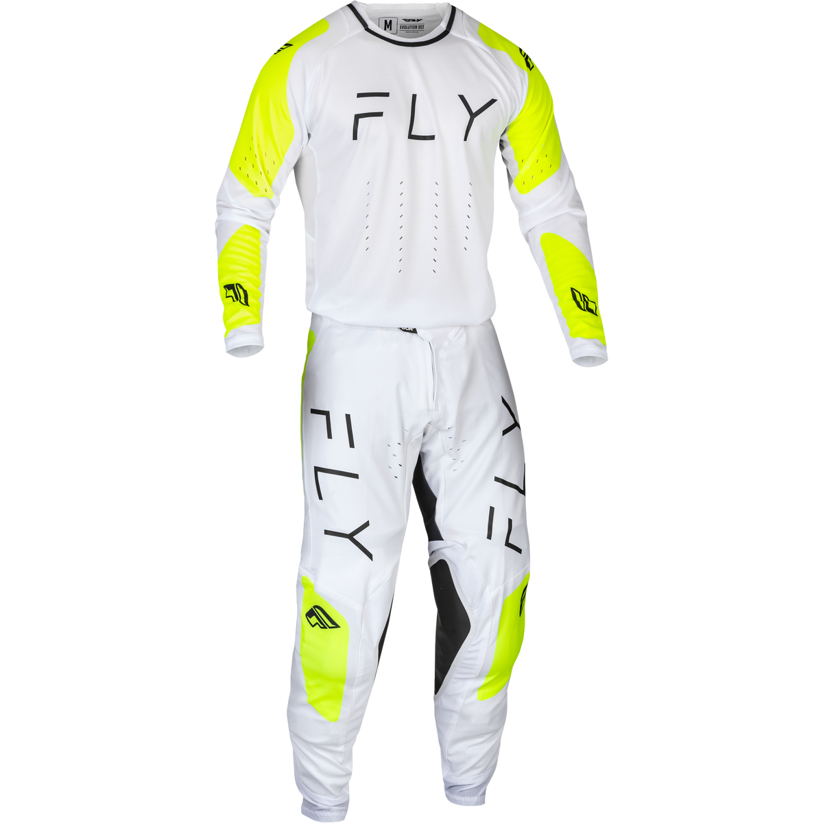 2024 FLY Racing Evolution DST Gear Combo | White/Hi-Vis | Bent Lever ...
