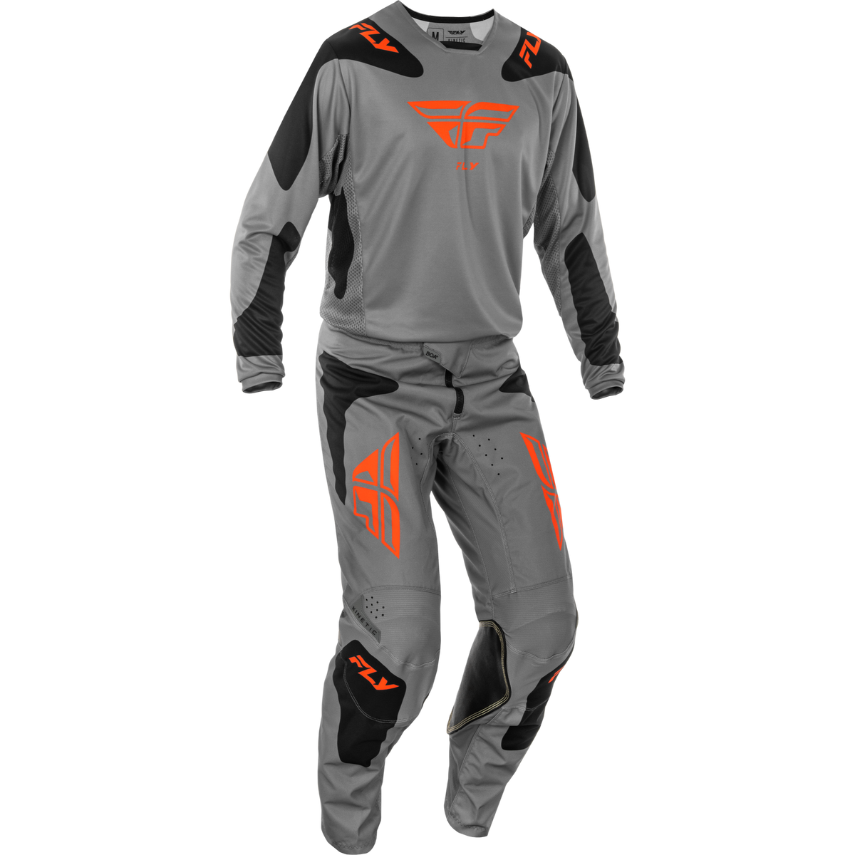 2025 Fly Racing Adult Kinetic Sym Grey/Orange/Black Gear Combo ...