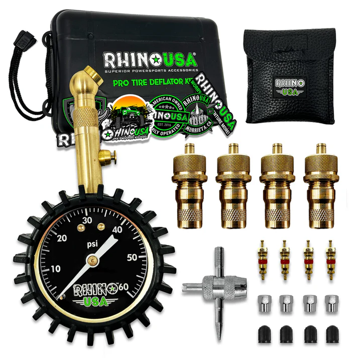 Rhino USA Pro Tire Deflator Kit - Automatic Off-Road Tire Deflation ...