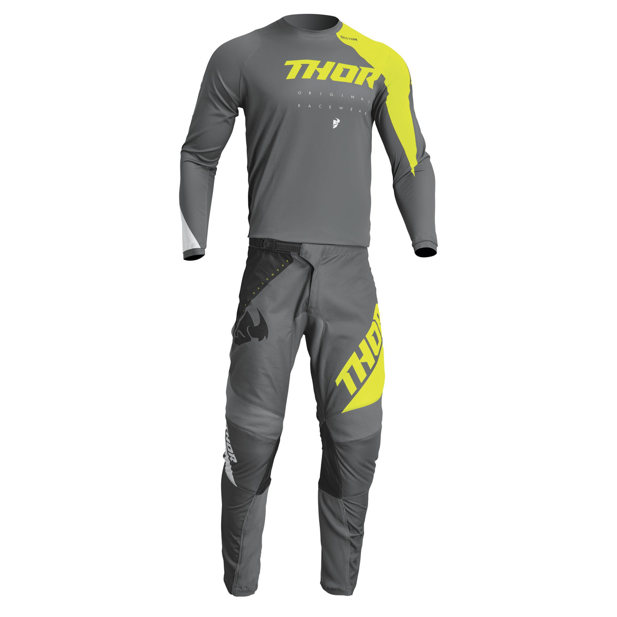 2023 Thor Sector Edge Gray/Acid Gear Combo | Bent Lever MX — BentLever.com