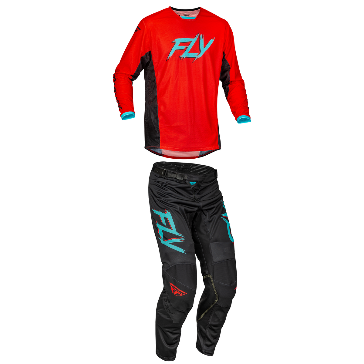 2023.5 Fly Racing Adult Kinetic Mesh Rave Red/Black/Mint Combo | Bent ...