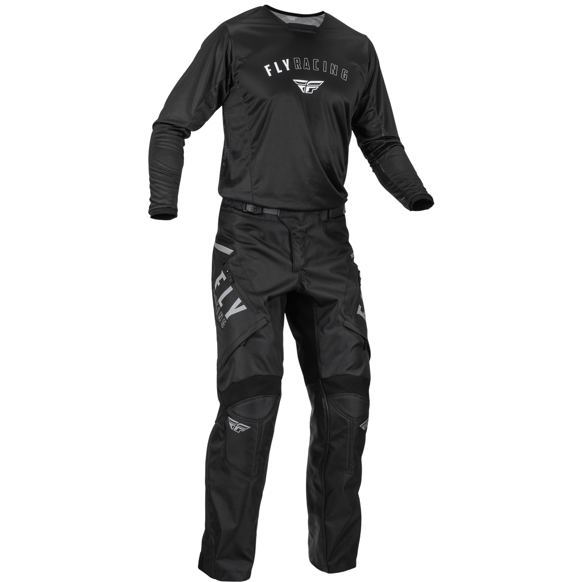 2025 Fly Racing Adult Patrol Black/White Gear Combo (Over The Boot ...