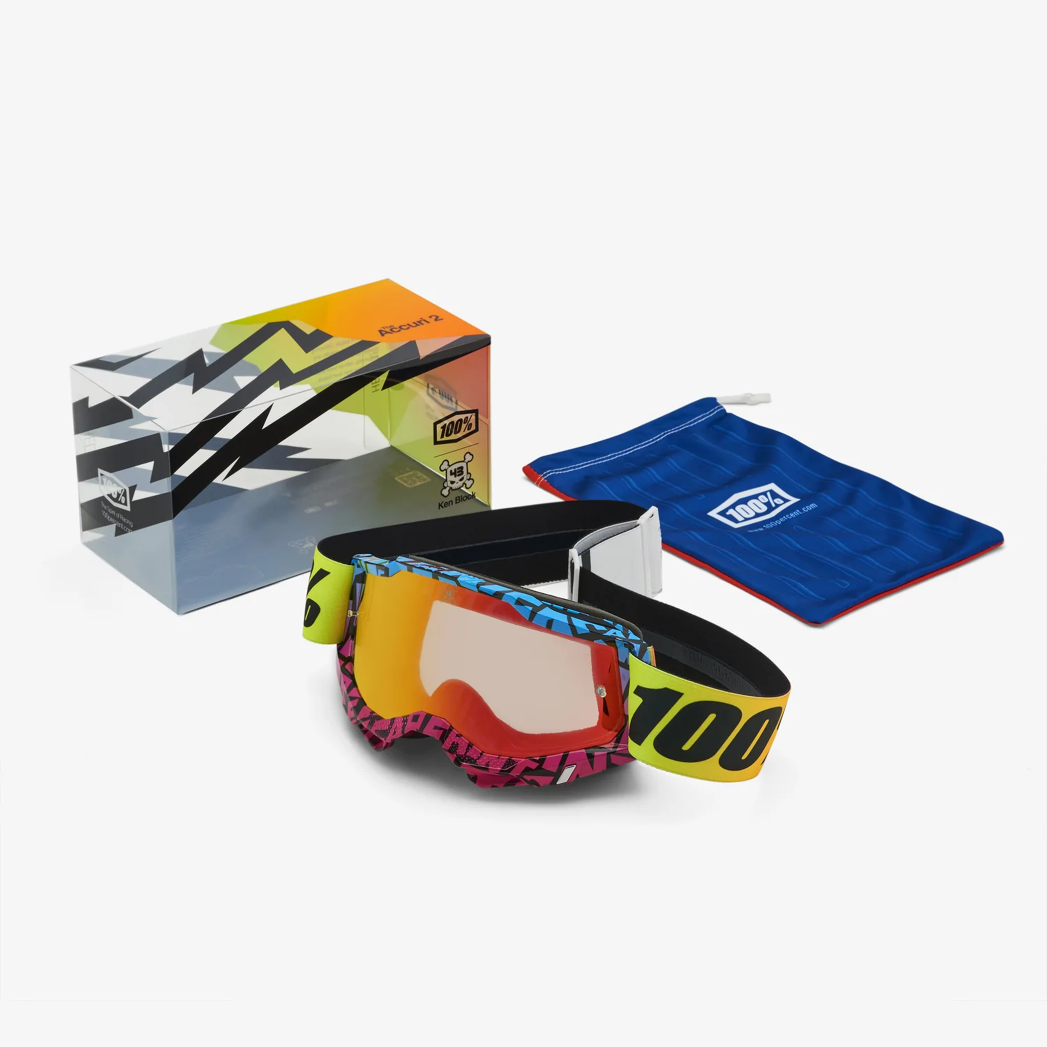 100% Accuri 2 OTG Goggle KB43 | Ken Block Special Edition | Bent Lever ...